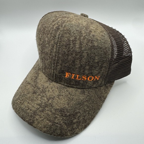 Filson | Accessories | Filson Logger Mesh Hat Leather Strap Back Logo ...
